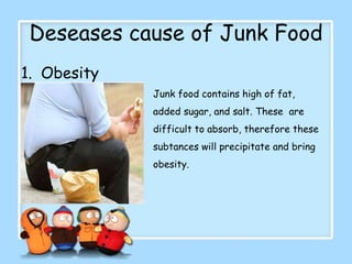 the dangers of Junk food | PPTX