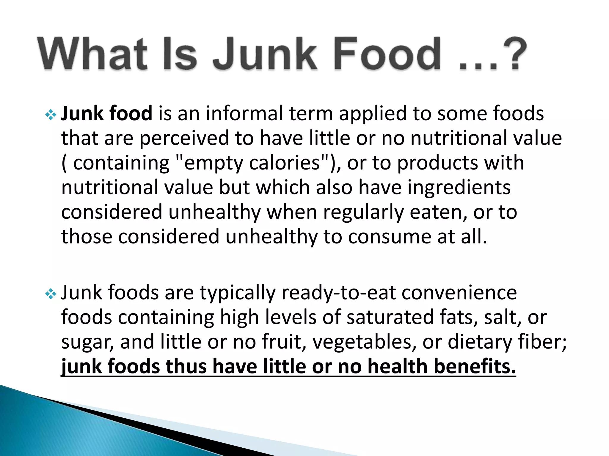 Junk food | PPTX