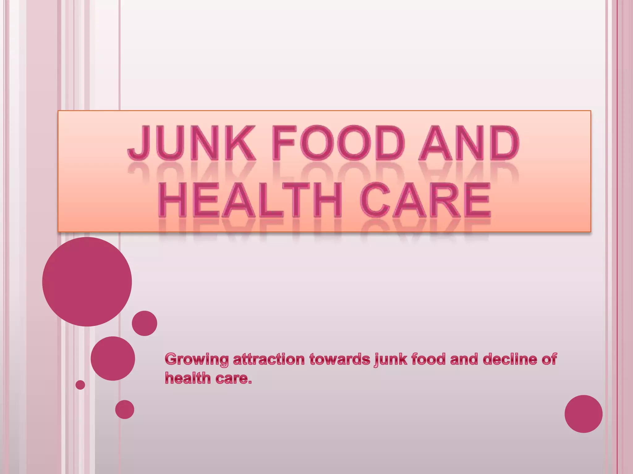 Junk food and health care | PPTX