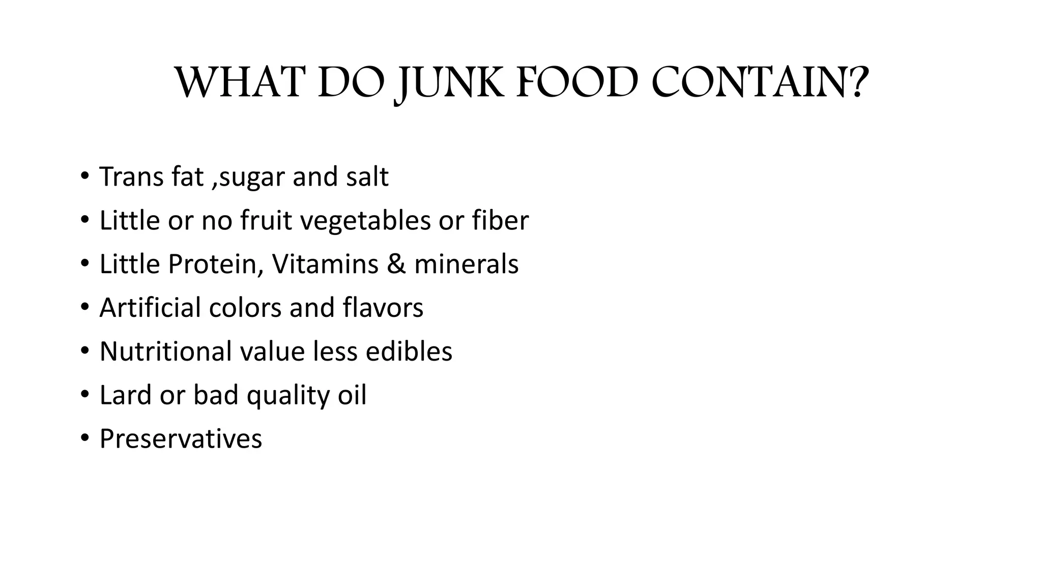 Junk food ppt | PPTX