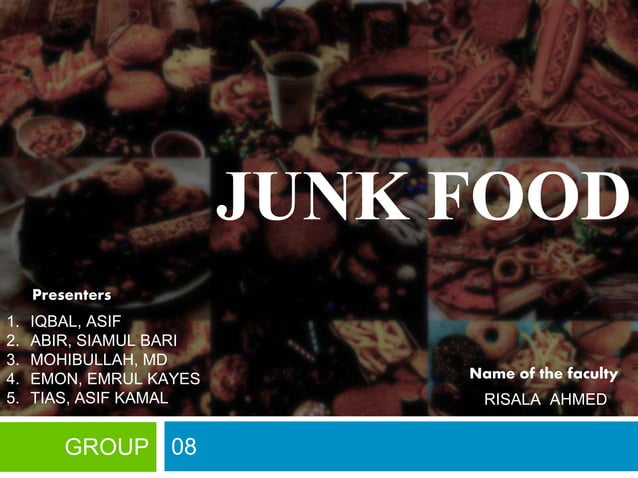 Junk Food Presentation.pptx | Nutrition | Healthy Living