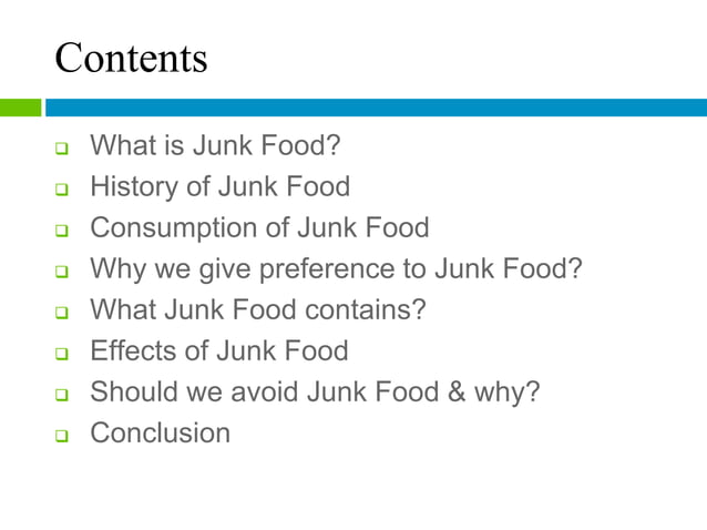 Junk Food Presentation.pptx | Nutrition | Healthy Living