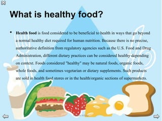 Healthy Food Vs Junk Food Ppt