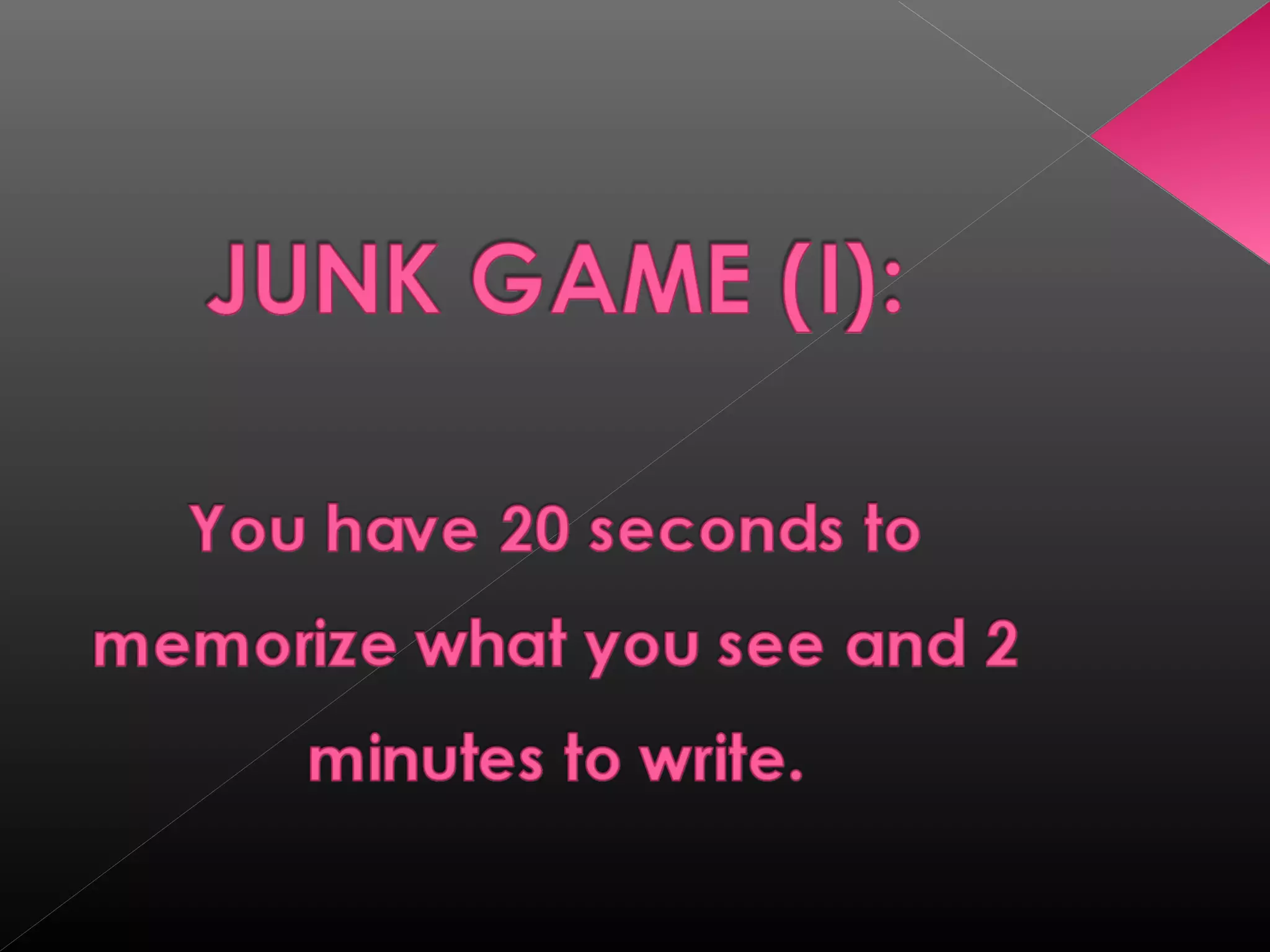 JUNK GAME 1 | PPT