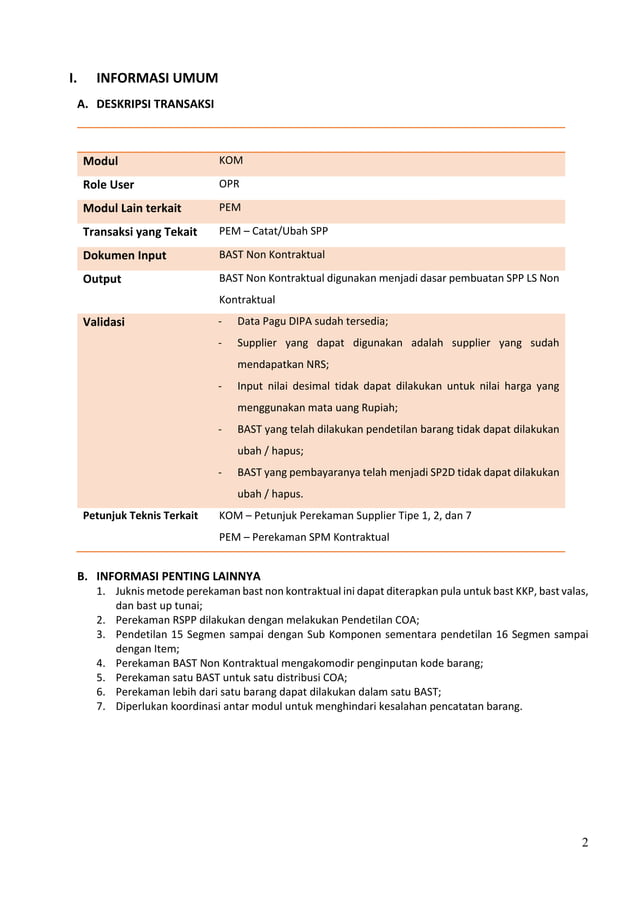 Junknis nonkontrak SPAN | PDF