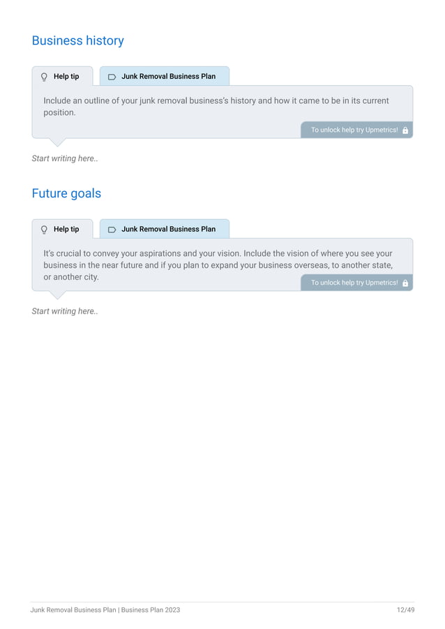 junk removal business plan example .pdf | Business Accounting & Finance ...
