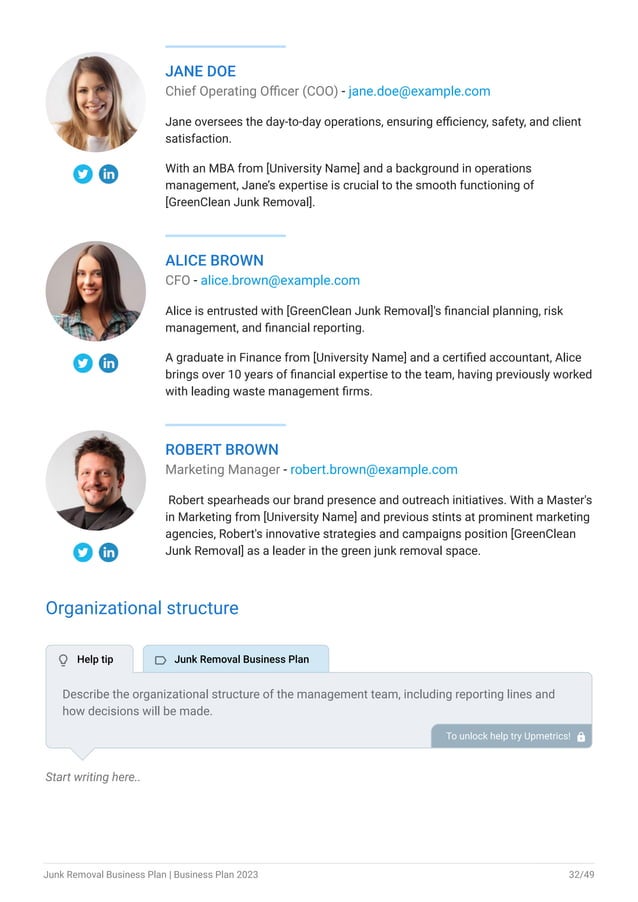 junk removal business plan example .pdf | Business Accounting & Finance ...