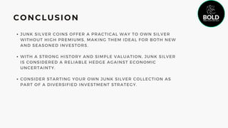Junk Silver Coins: History, Types & Investment Value | PDF