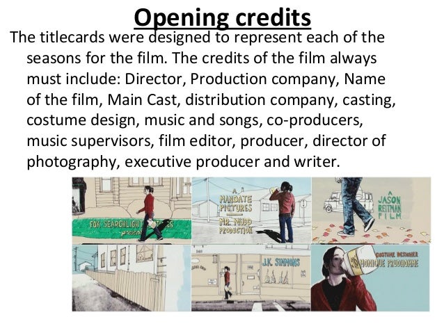 Juno Opening sequence powerpoint