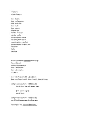 Junos commands | DOC