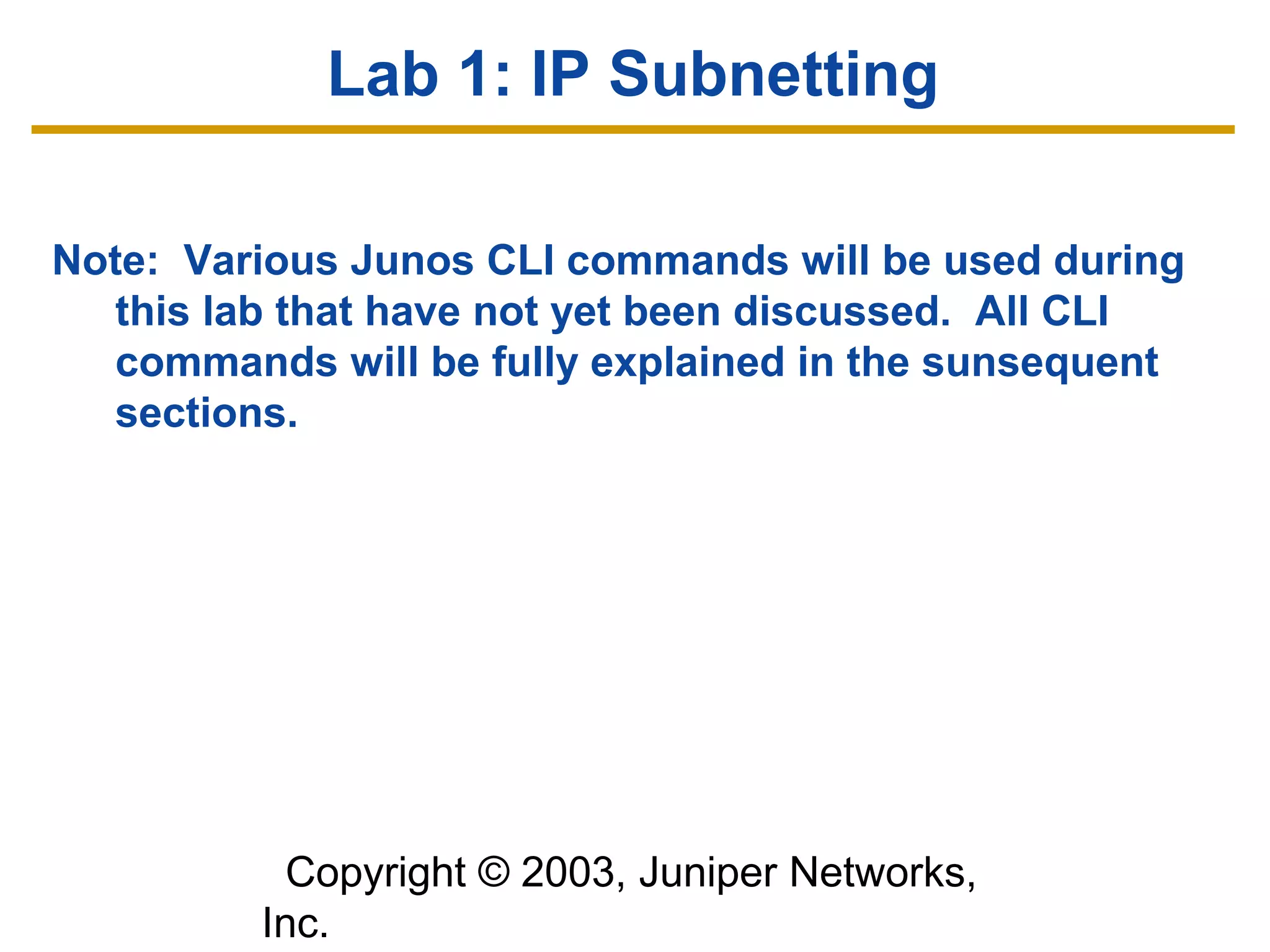 Junos routing overview from Juniper | PPT | Computer Networking | Computing