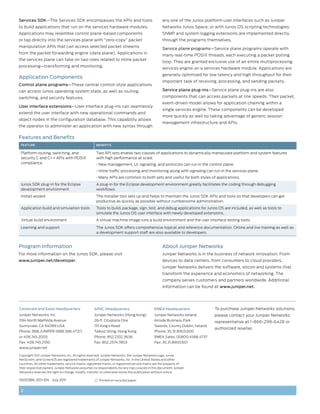 Junos SDK Data Sheet | PDF | Operating Systems | Computer Software and Applications