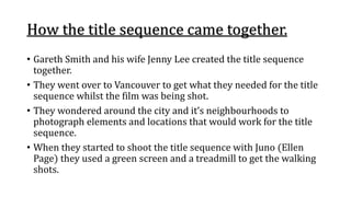 Juno (title sequence) slide share | PPTX