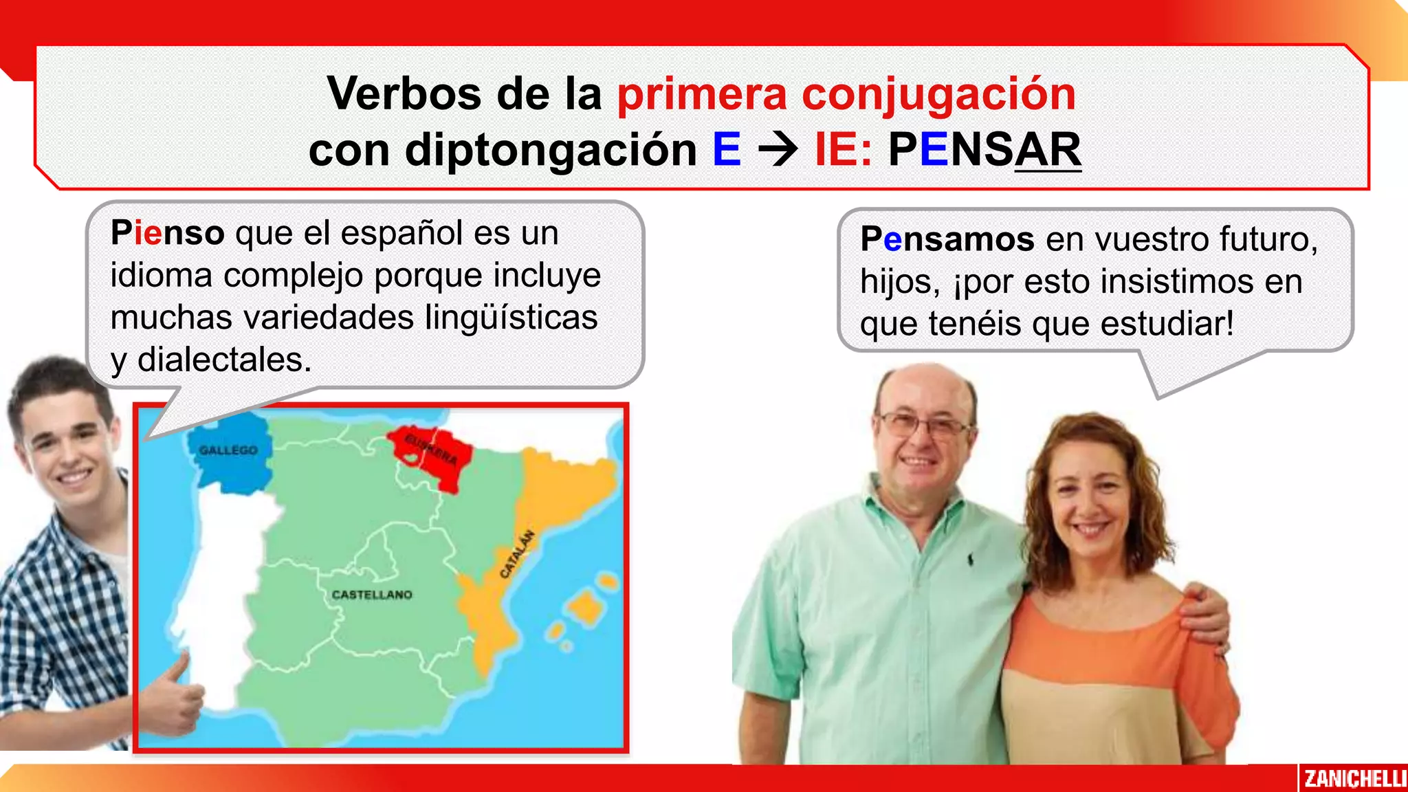 Juntos ppt 23109_a26_presente_de_los_verbos_con_diptongacion_e_ie | PPT