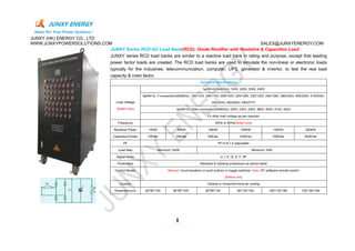 JUNXY ENERGY Sereis Resistive, Inductive & Capactive AC LOAD BANK ...