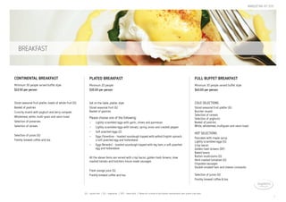 Banquets Compendium - Jupiters Townsville | PDF