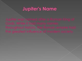 Jupiter Assignment | PPT