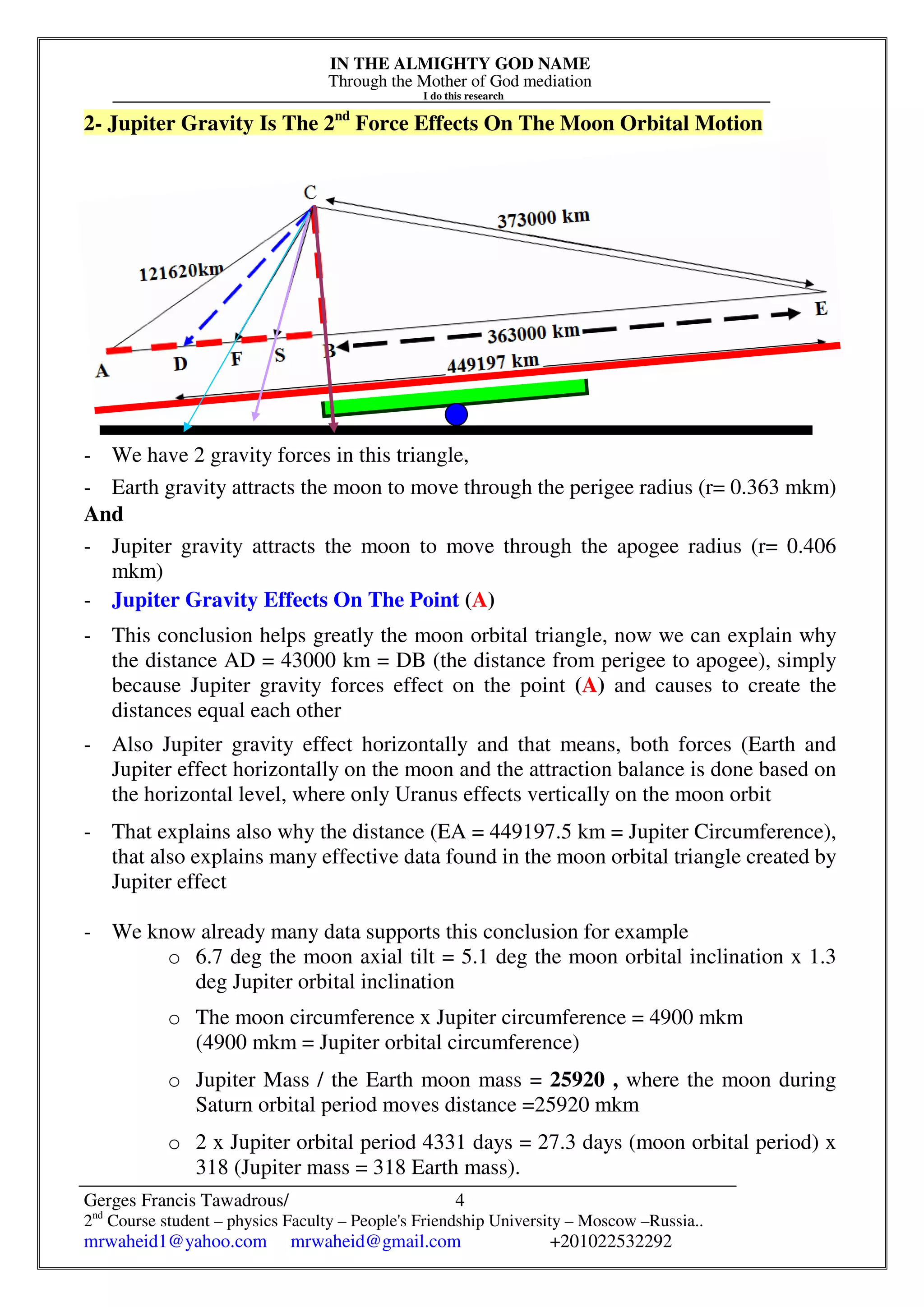 Jupiter Gravity Effects On The Earth Moon Motion | PDF