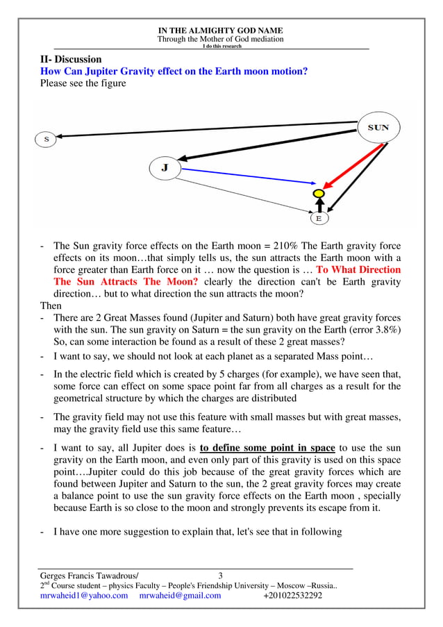 Jupiter Gravity Effects On The Earth Moon Motion (II) | PDF