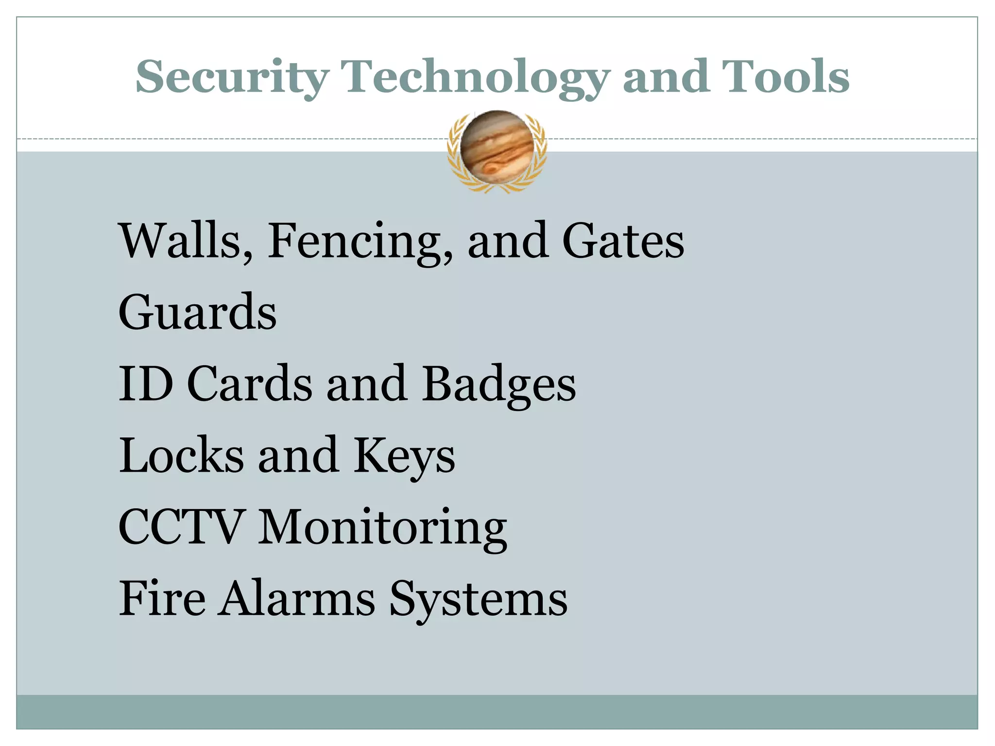 Jupiter physical security ppt 2016 new | PPT
