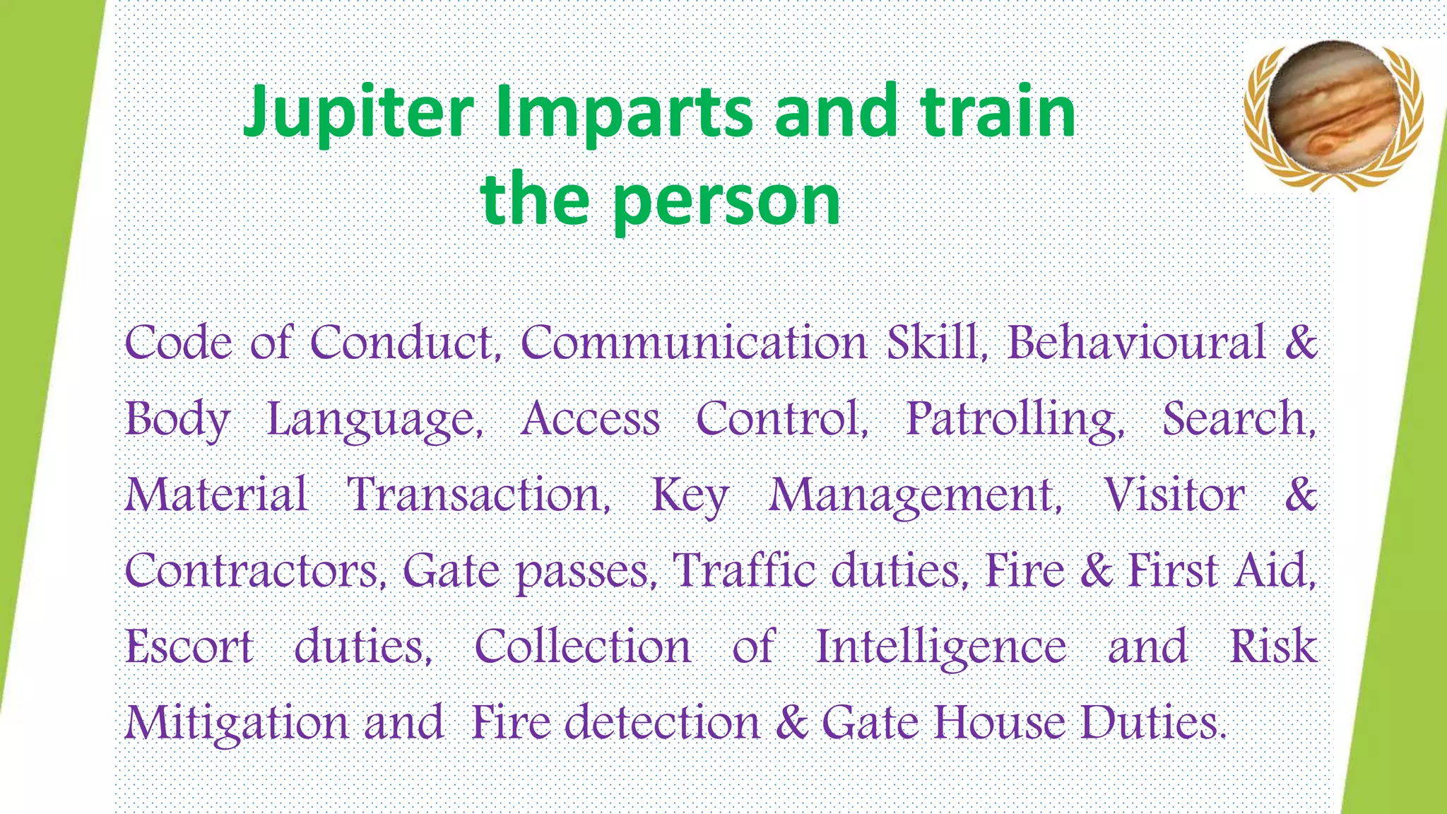 Jupiter training center ppt slides | PPTX