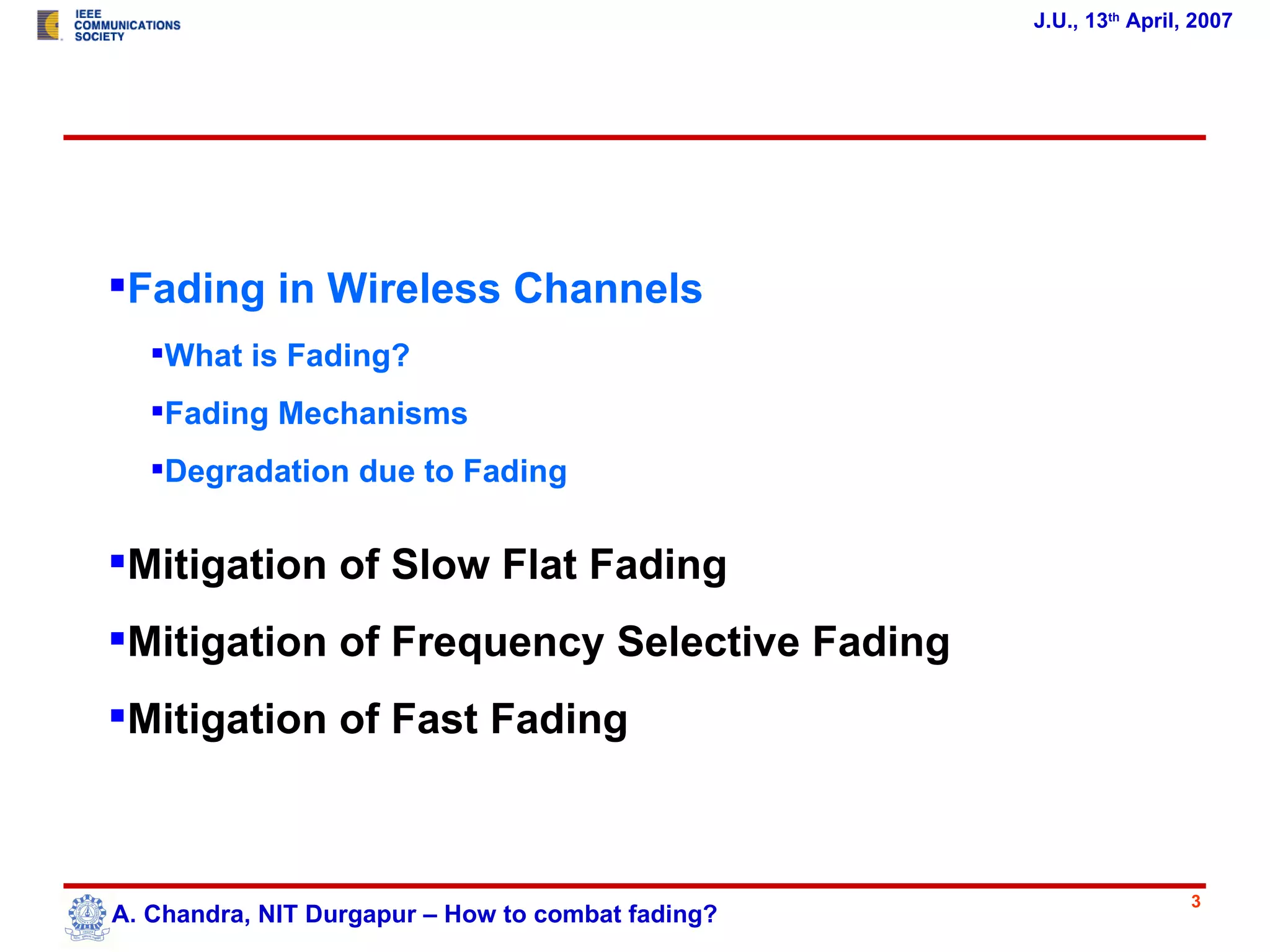 combat fading in wireless | PPT