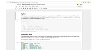 Intro to Jupyter Notebooks | PDF | Computing | Technology & Computing