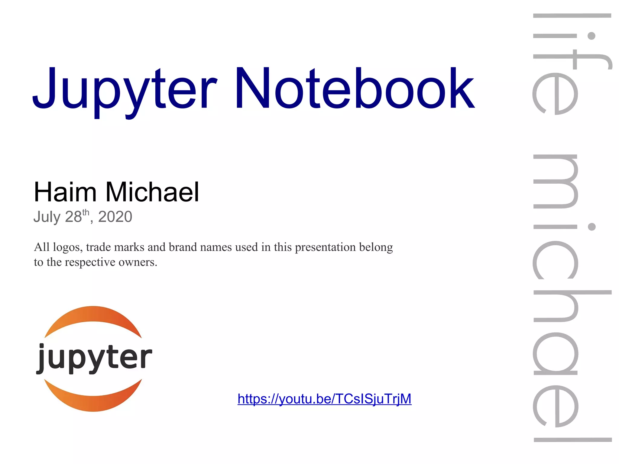 Jupyter notebook 20200728 | PPT