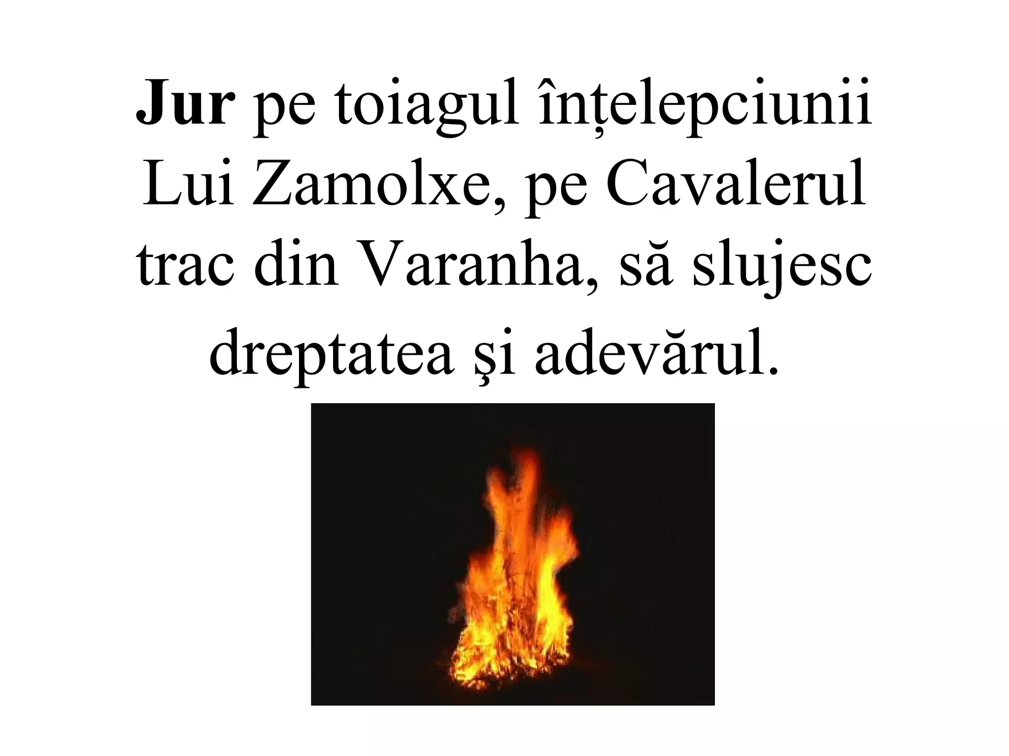 Juramantul cavalerilor zamolxieni | PPT