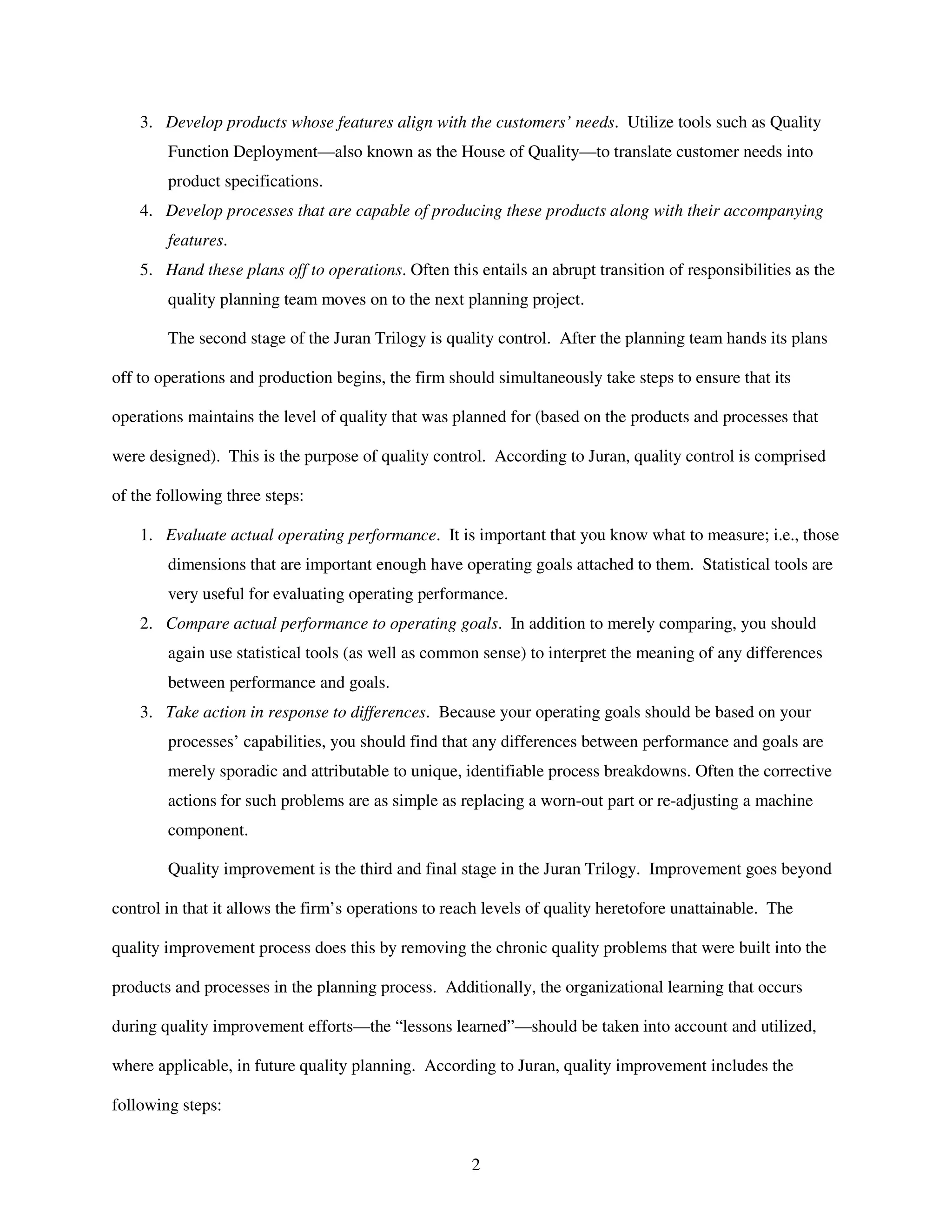 Juran Trilogy Paper | PDF