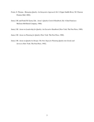 Juran Trilogy Paper | PDF