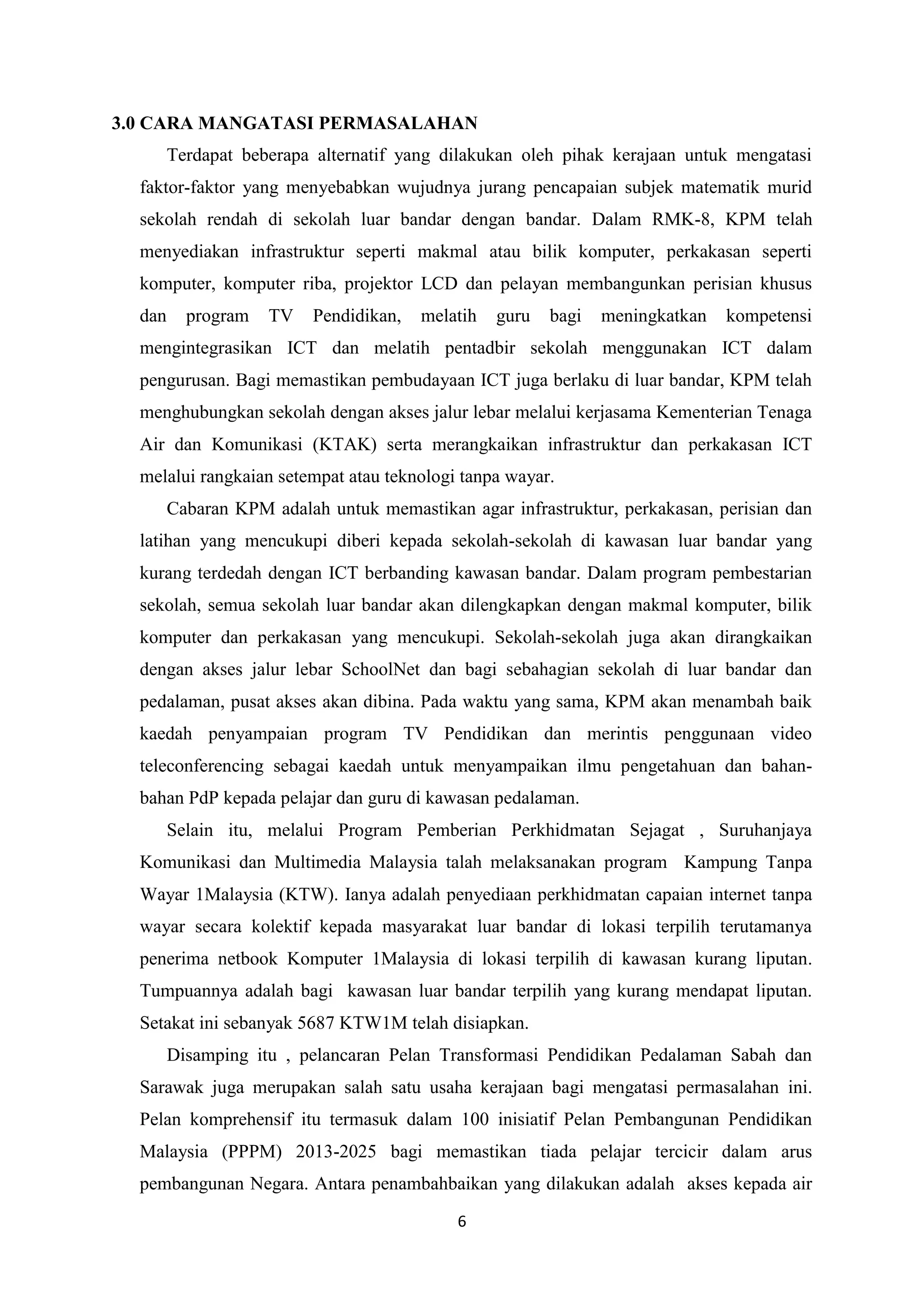 Jurang pencapaian matematik murid (lokaliti) | PDF