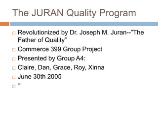 Juran & ishikawa | PPTX