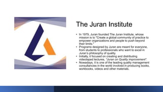 Juran TQM.pptx | Business Operations | Business