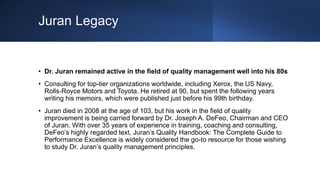 Juran TQM.pptx | Business Operations | Business