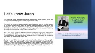 Juran TQM.pptx | Business Operations | Business