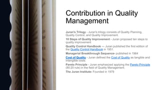 Juran TQM.pptx | Business Operations | Business