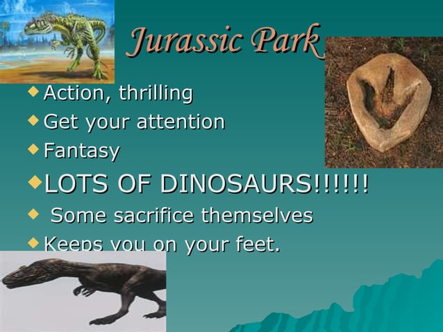 Jurassic Park By Sean Printy | PPT