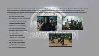 Jurassic world | PPTX
