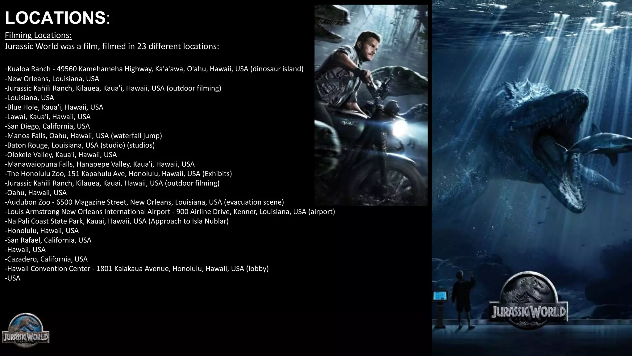Jurassic world presentation | PPTX