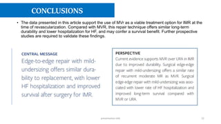 Edge-to-edge with partial band mitral valve repair compared to ...