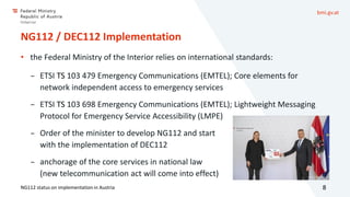 EENA 2021 - Implementing Next Generation 112 (3/3) | PDF