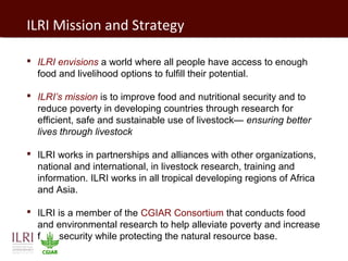 An overview of ILRI | PPT