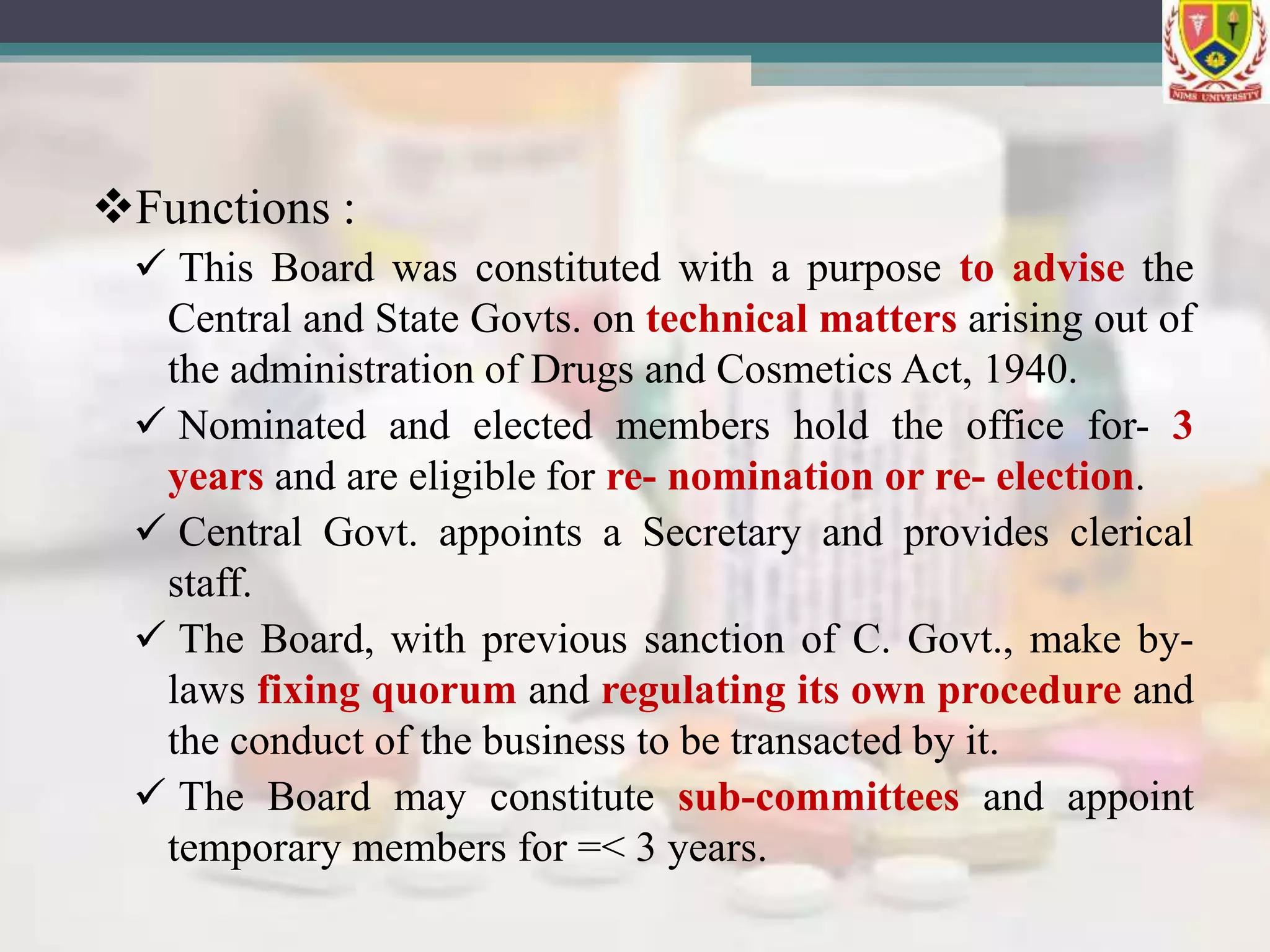 Drugs and Cosmetics act, 1940 | PPTX