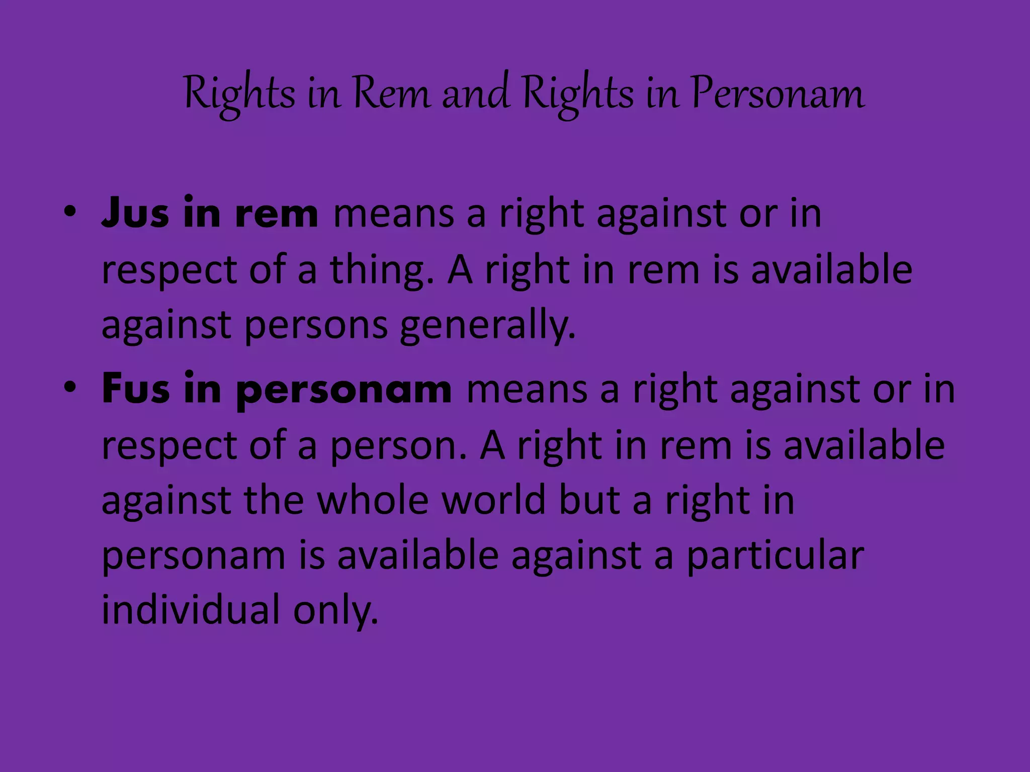 types of legal rights under jurisprudence | PPTX