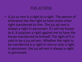 types of legal rights under jurisprudence | PPTX