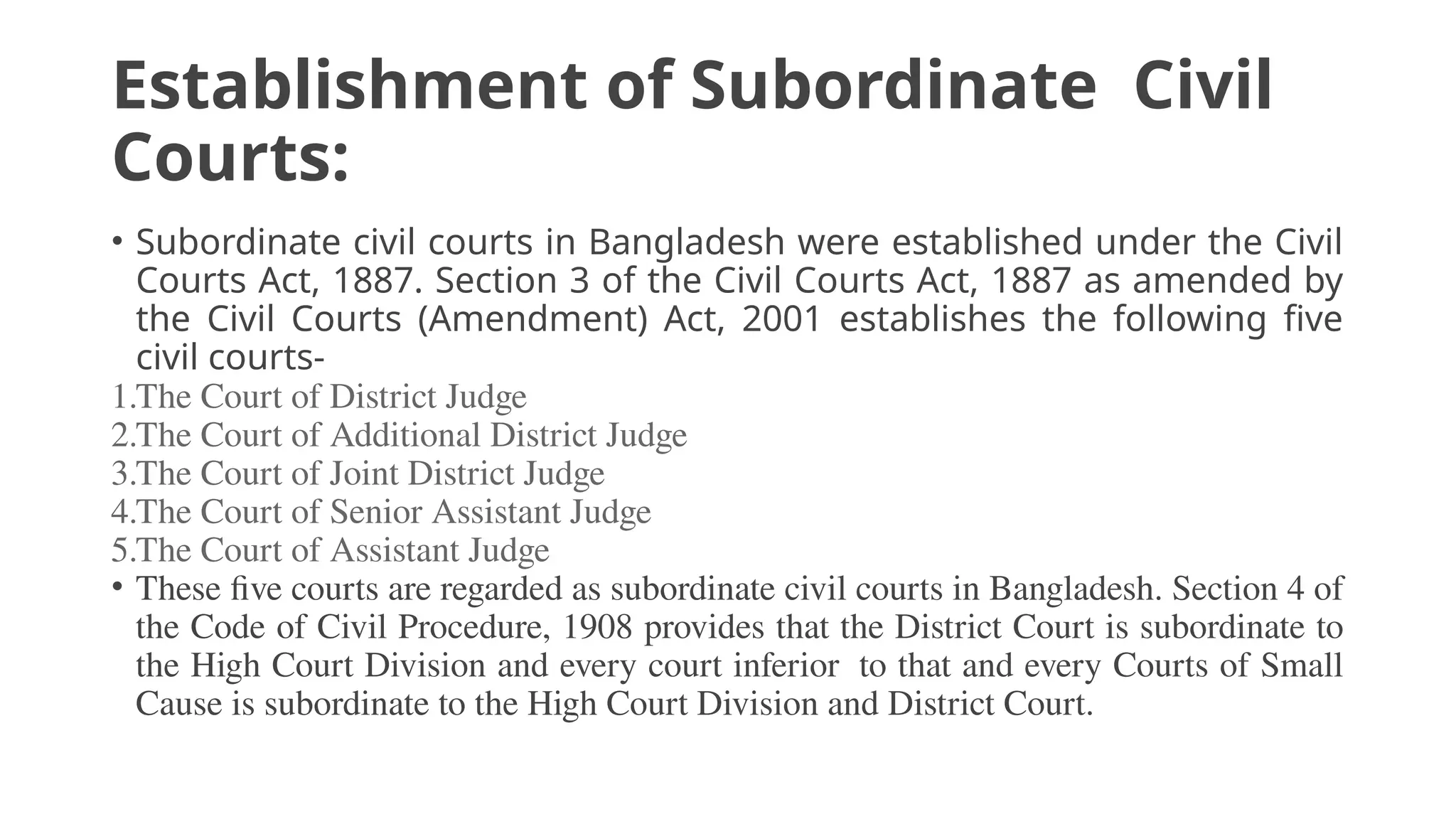 jurisdiction.pptx of the civil courts of bangladesh | PPTX