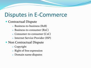 Jurisdictional issues of e commerce and consumer protection | PPTX
