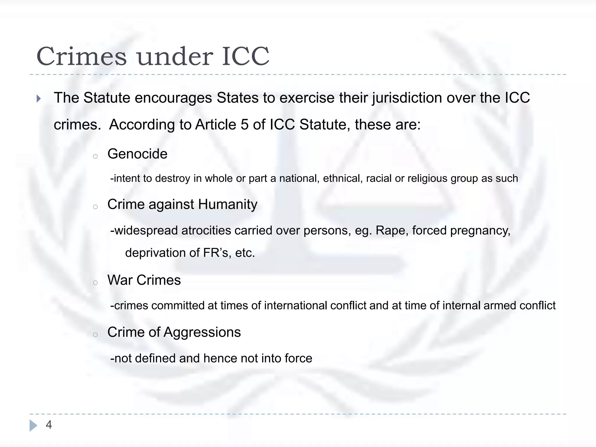 Jurisdiction and admissibility of icc | PPTX