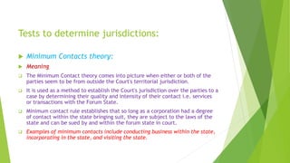 Jurisdiction issues in cyberspace | PPTX